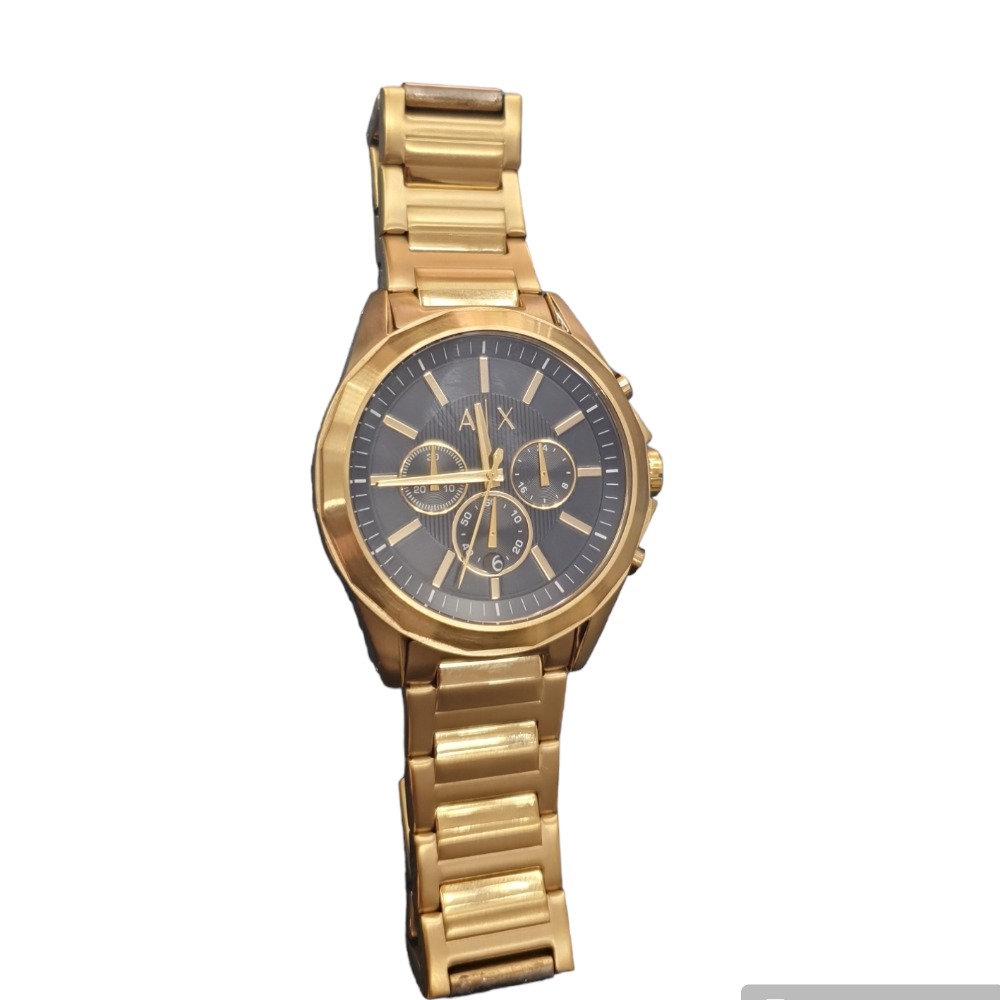 Pre-owned Armani exchange armani gold watch - Own4Less